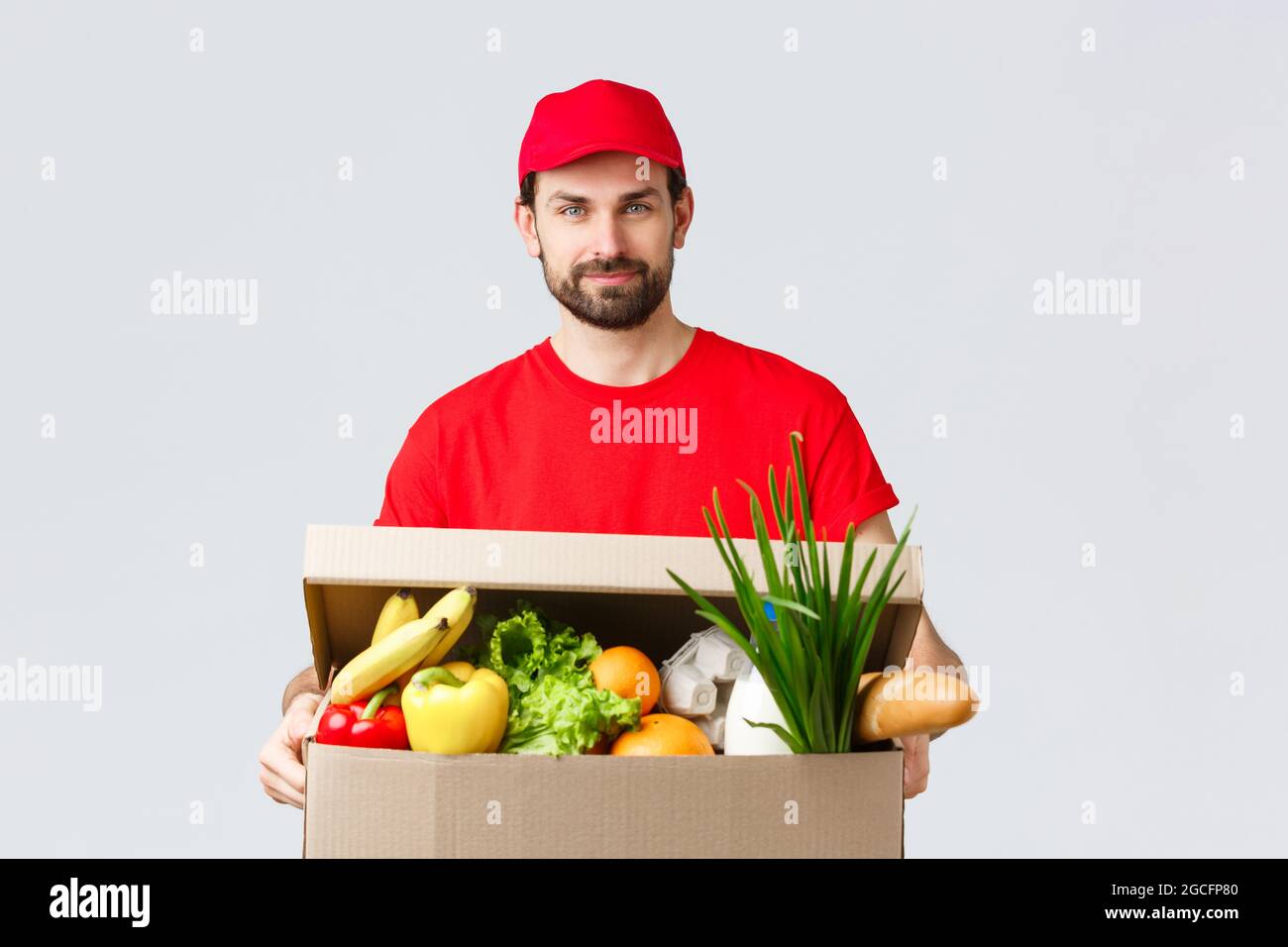 Groceries and packages delivery, covid-19, quarantine and shopping ...