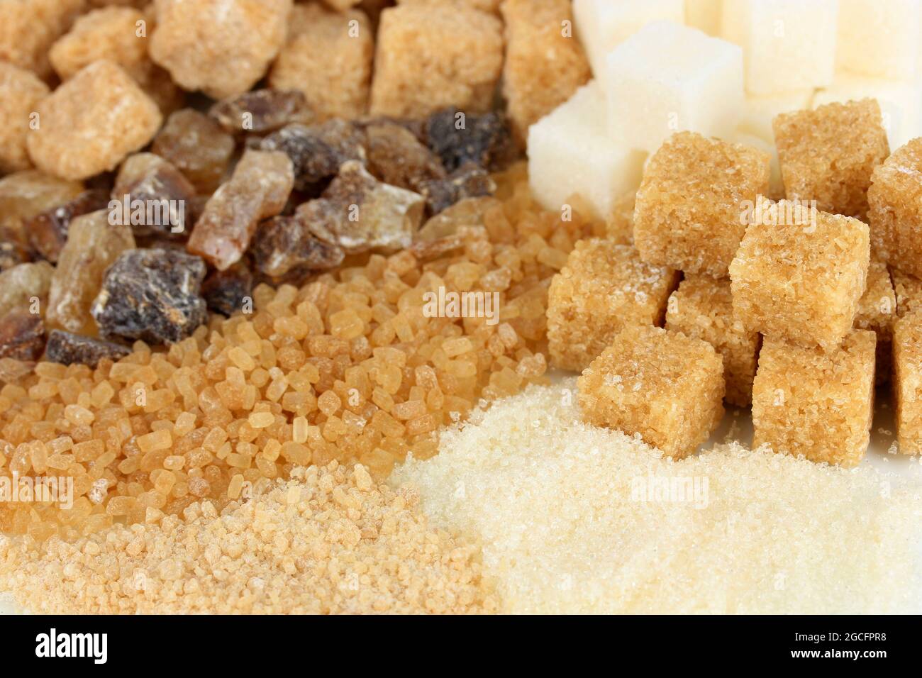 Different types of sugar close-up Stock Photo - Alamy