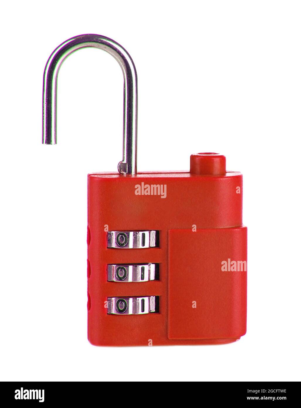 Red padlock isolated on white Stock Photo - Alamy