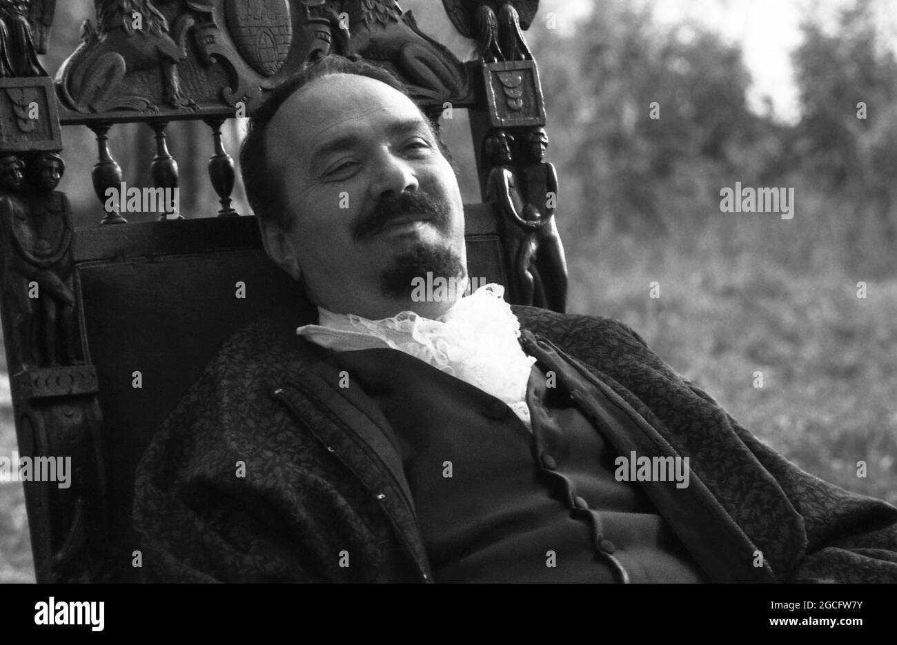 The Romanian actor George Constantin filming for the movie "Stefan ...