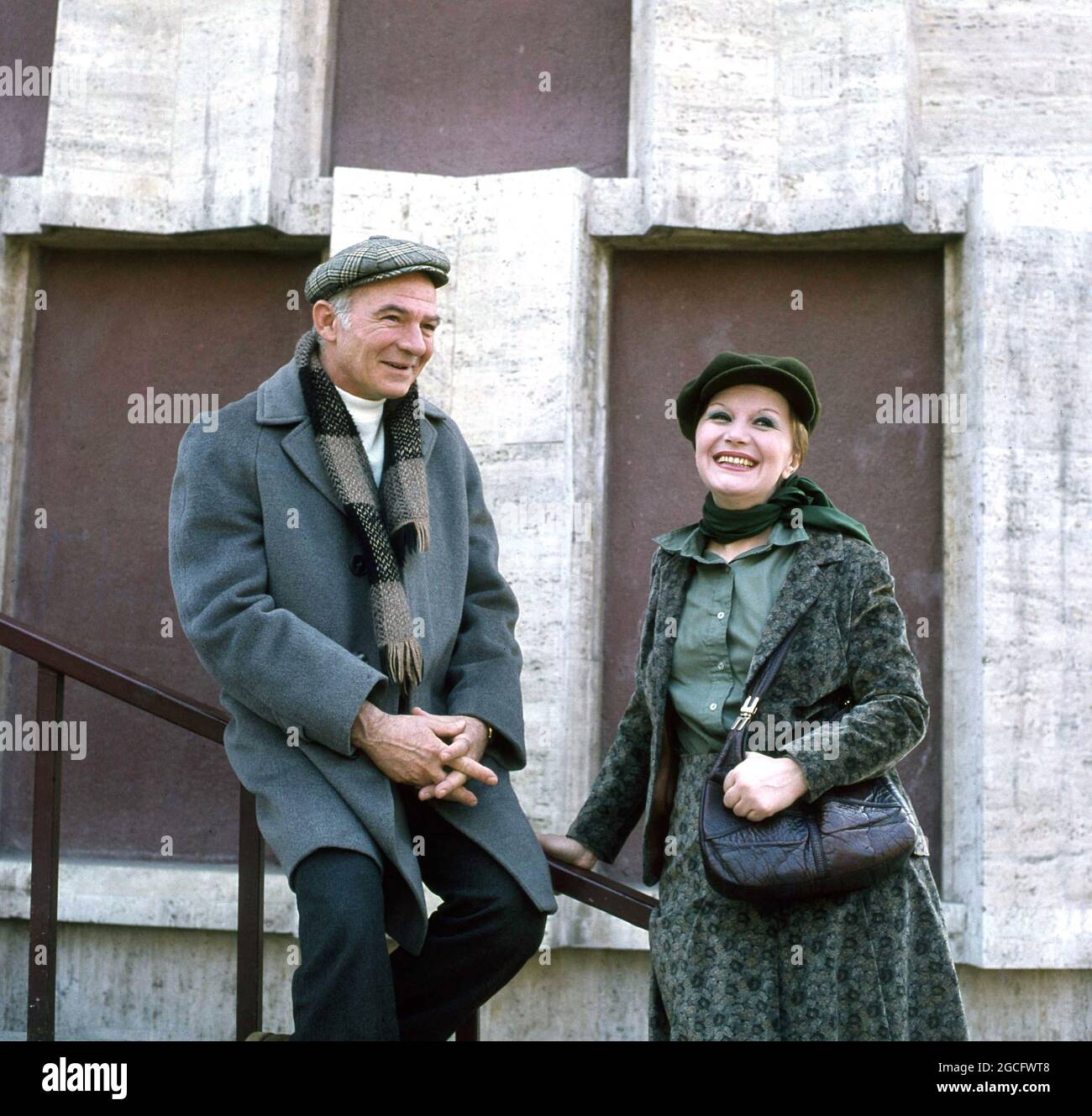 Romanian actors Gheorghe Cozorici & Rodica Tapalaga, approx 1978 Stock ...