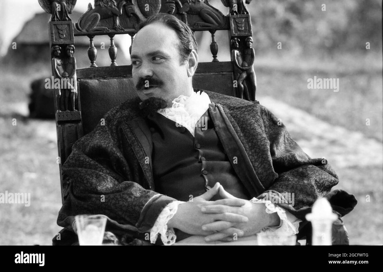 The Romanian actor George Constantin filming for the movie "Stefan ...