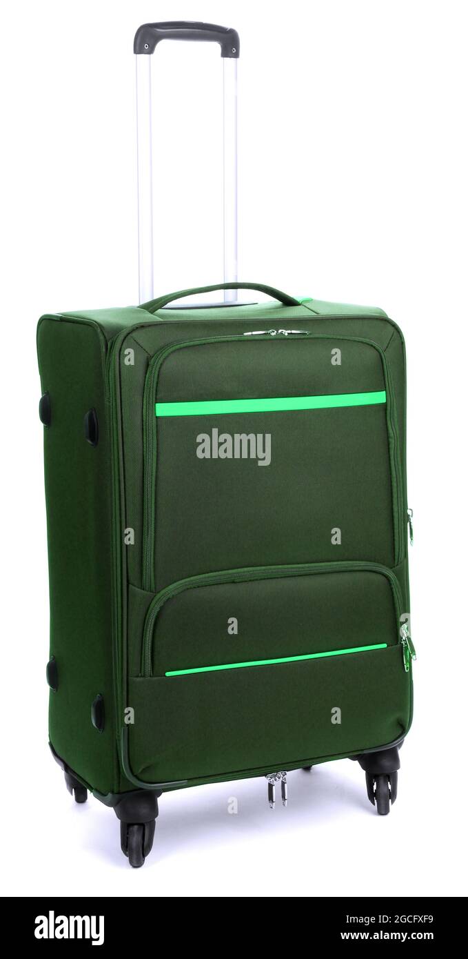 Suitcase isolated on white Stock Photo - Alamy
