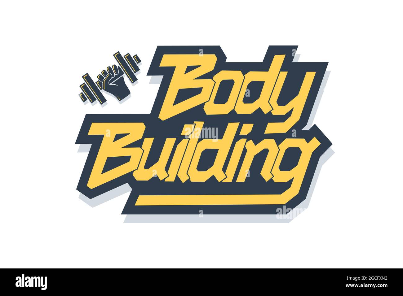 Bodybuilding vector lettering Stock Vector Image & Art - Alamy