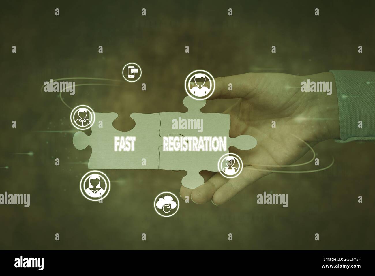 Handwriting text Fast Registration. Concept meaning Quick method of ...