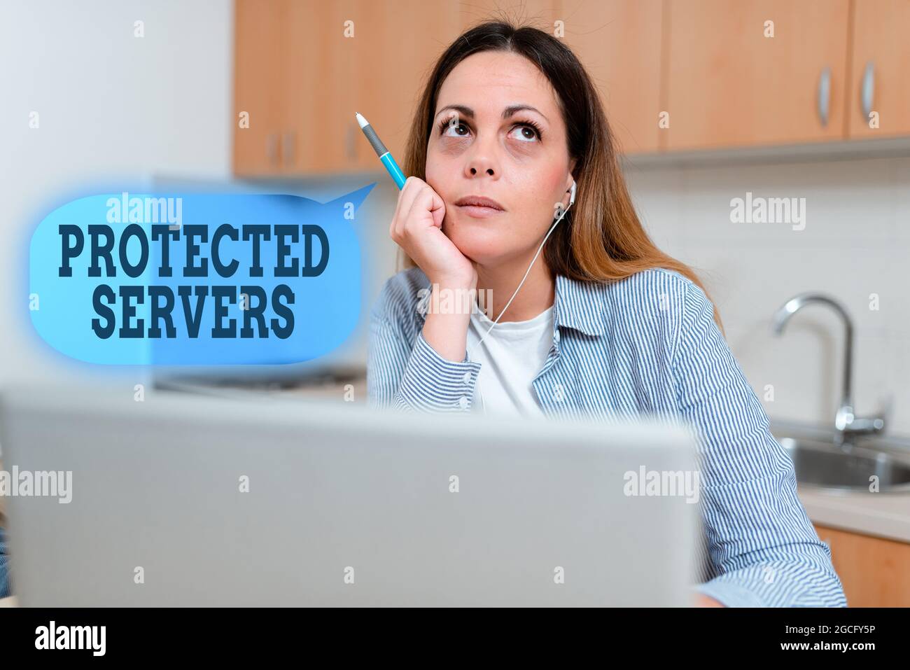 Conceptual caption Protected Servers. Conceptual photo technology for ...