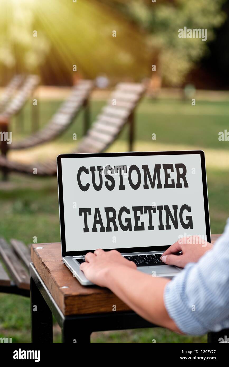 Text showing inspiration Customer Targeting. Business approach business ...