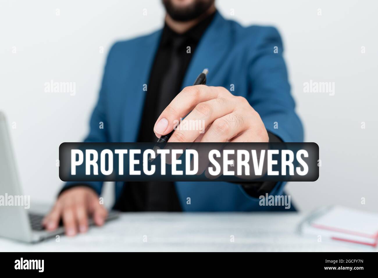 Inspiration showing sign Protected Servers. Business approach ...