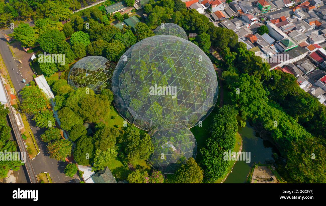 Aerial view of Taman Mini Indonesia Indah as National Landmark in ...