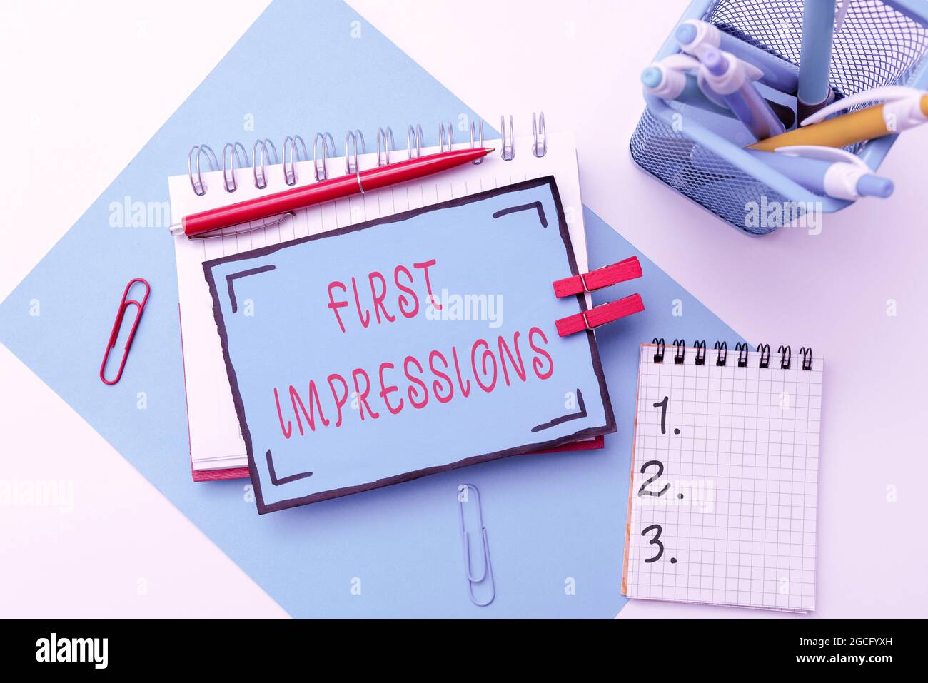 Inspiration showing sign First Impressions. Word Written on first ...