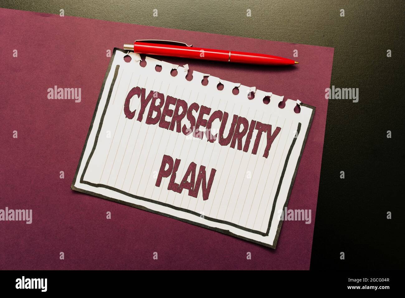 Handwriting text Cybersecurity Plan. Business overview Techniques of ...