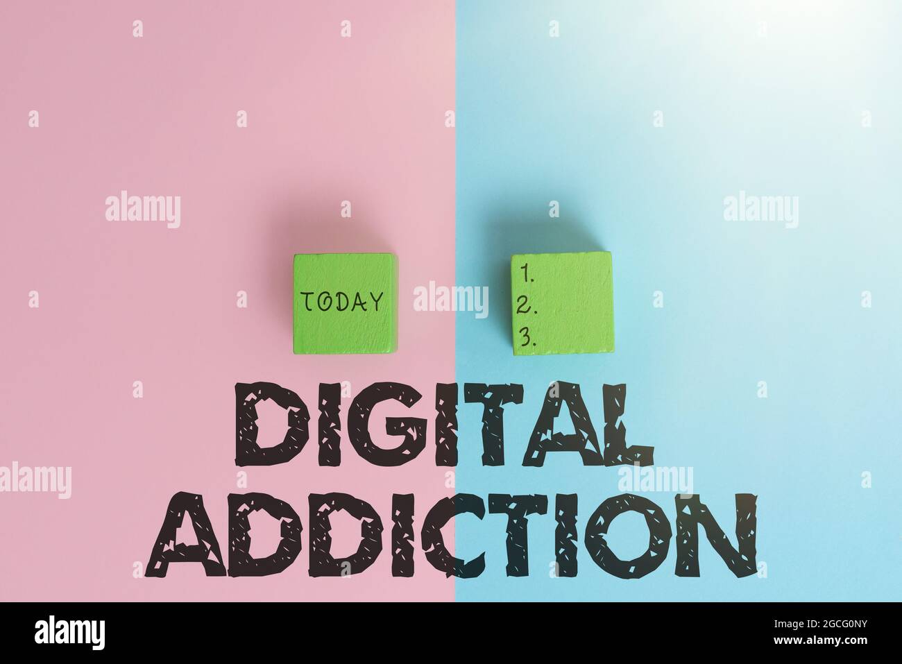 Handwriting text Digital Addiction. Internet Concept disorder that ...