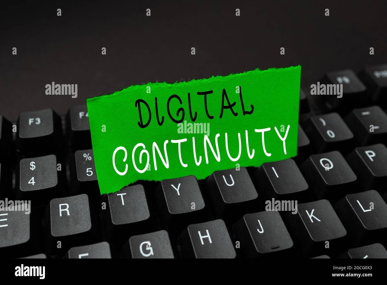 Text caption presenting Digital Continuity. Internet Concept ability to ...
