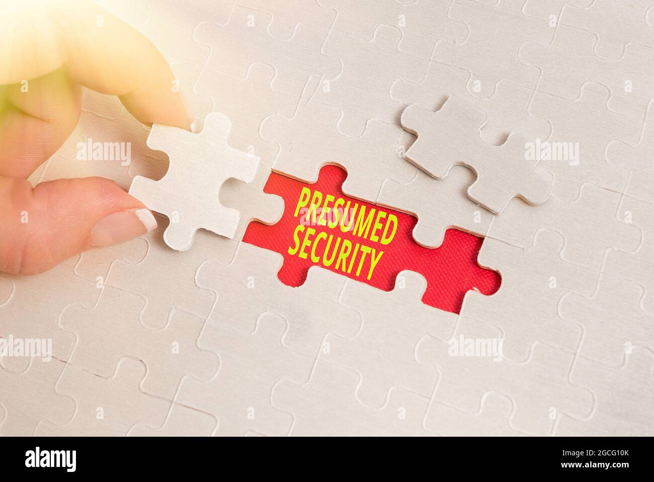 Sign Displaying Presumed Security Business Concept System Safe From Attack Due To Attacker