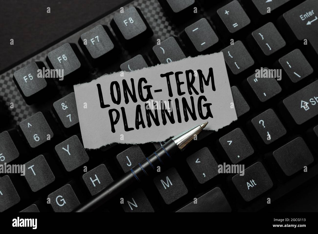 Text sign showing Long Term Planning. Business showcase establishing ...