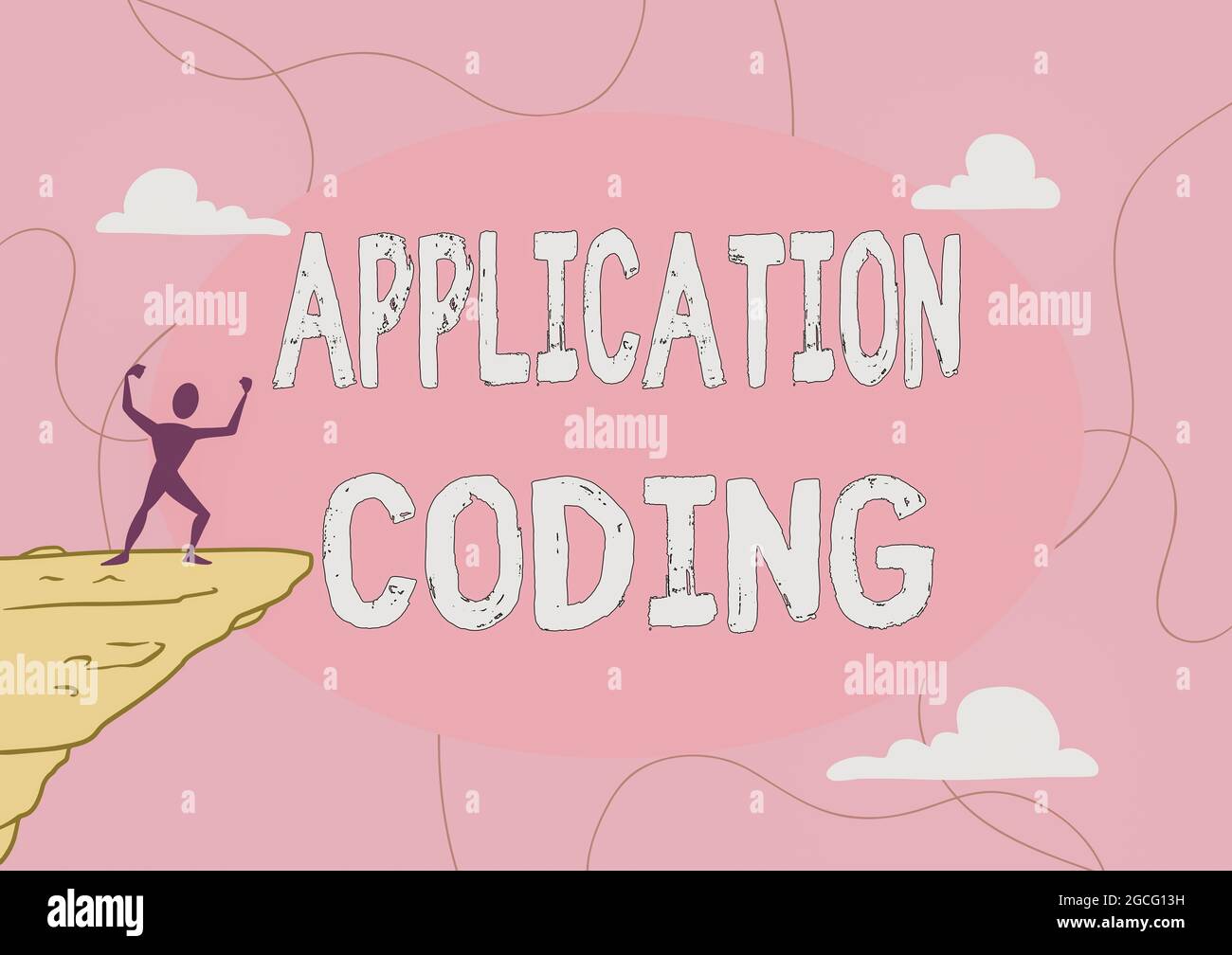 Handwriting Text Application Coding Internet Concept Process By Which