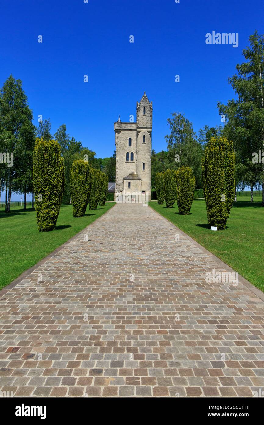 The Ulster Tower commemorating the men of the 36th (Ulster) Division ...