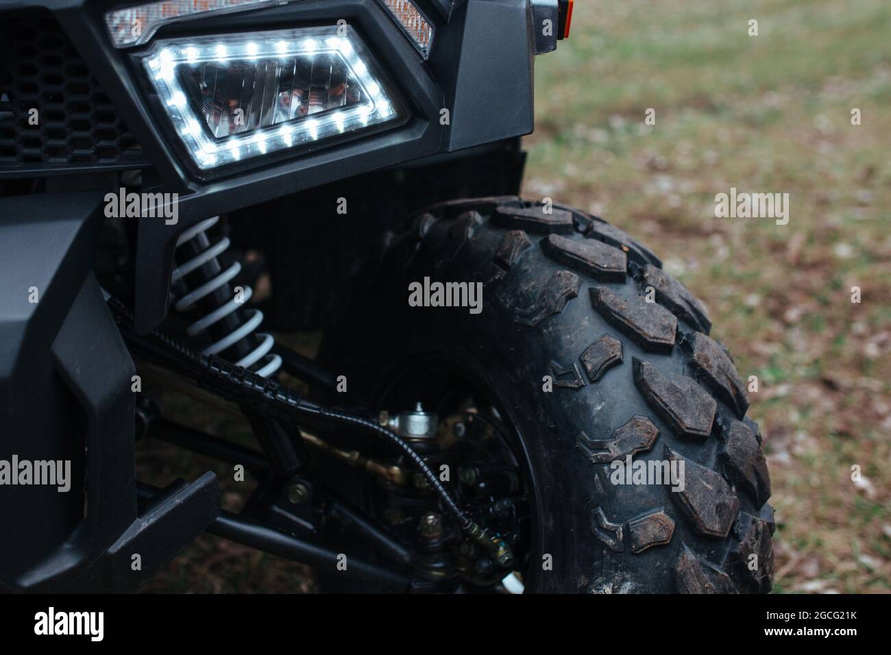 ATV headlight. sport and travel concept Stock Photo - Alamy