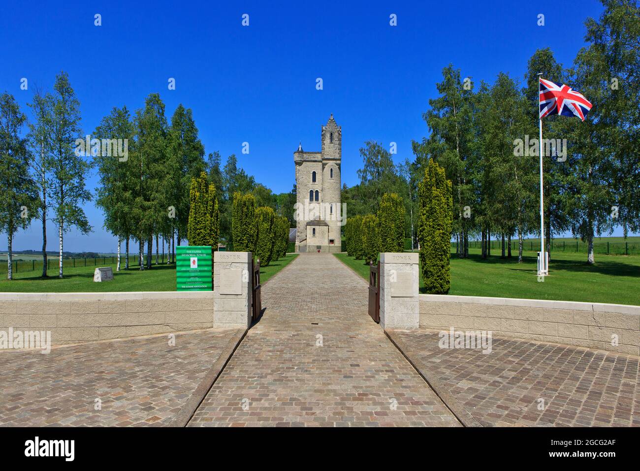 The Ulster Tower commemorating the men of the 36th (Ulster) Division ...
