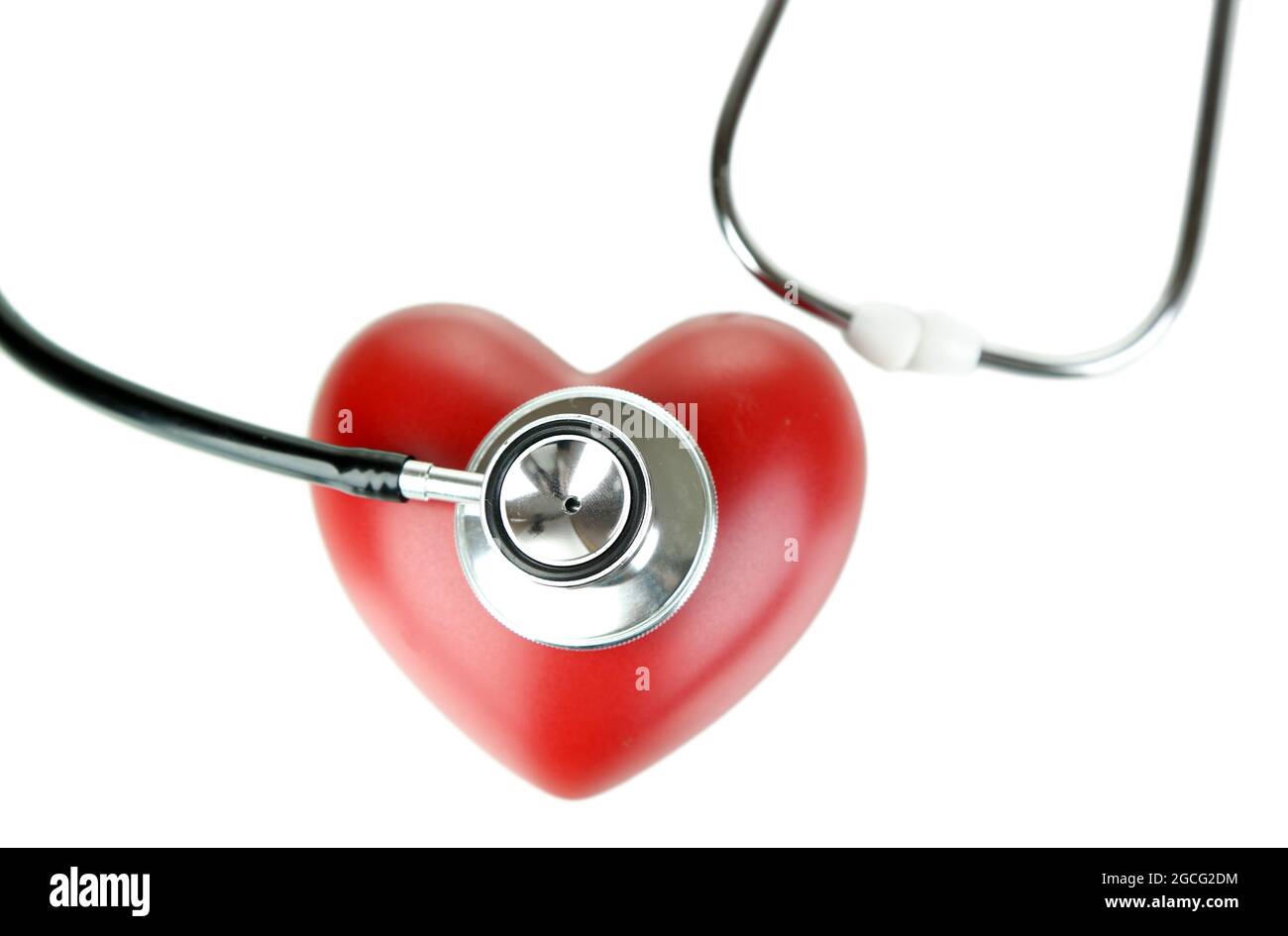 Stethoscope and heart isolated on white Stock Photo - Alamy