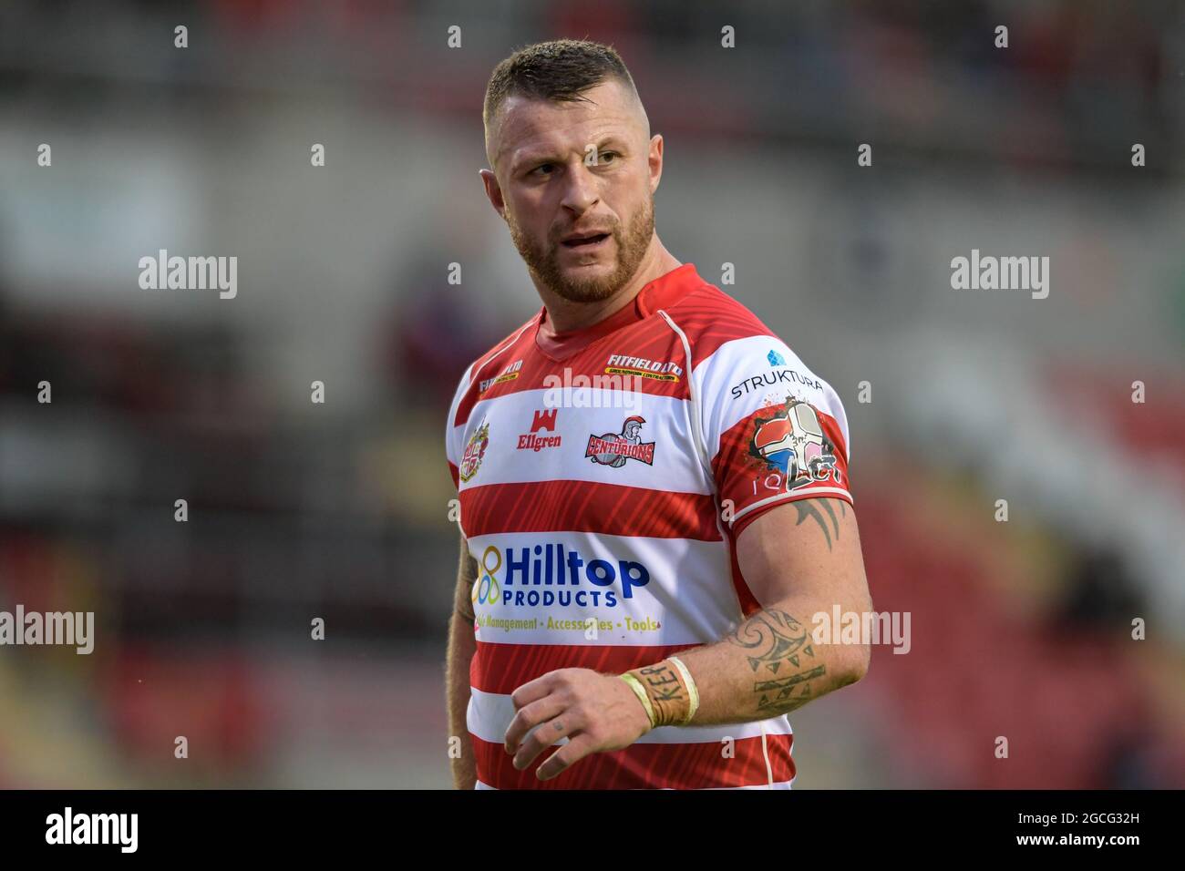 Adam Sidlow (20) of Leigh Centurions in action during the game Stock ...