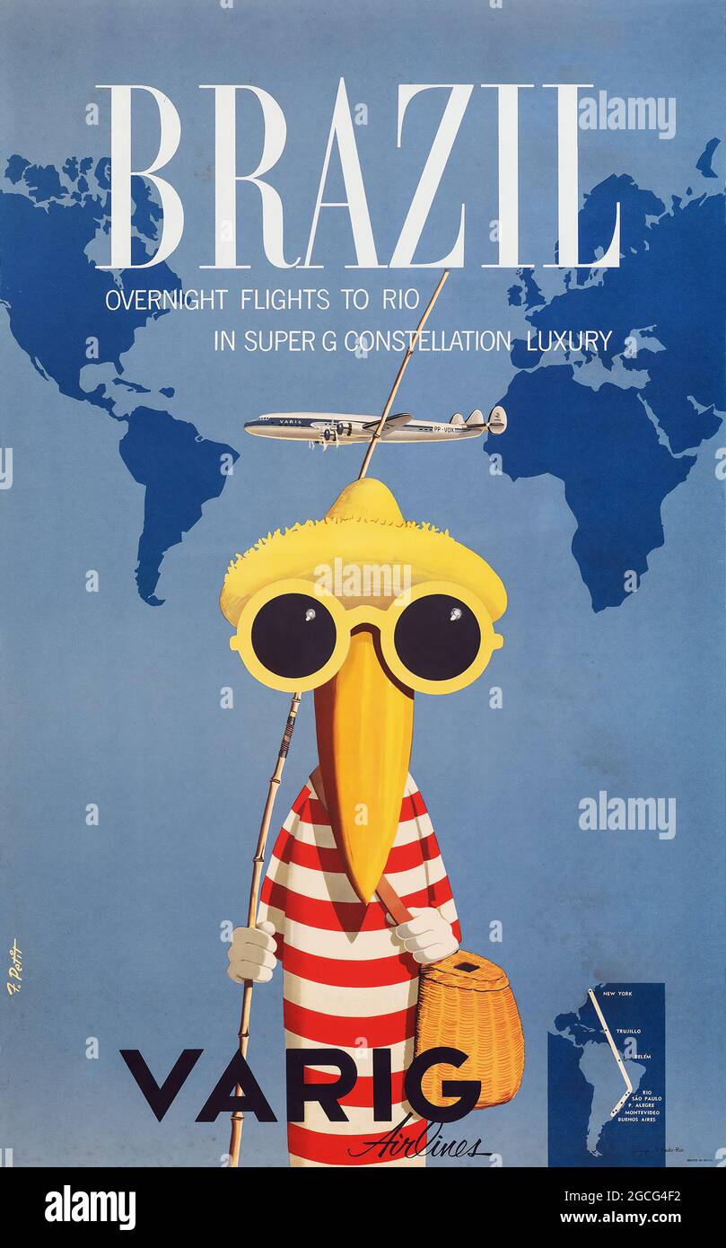 Vintage Brazil Travel Poster High Resolution Stock Photography and ...