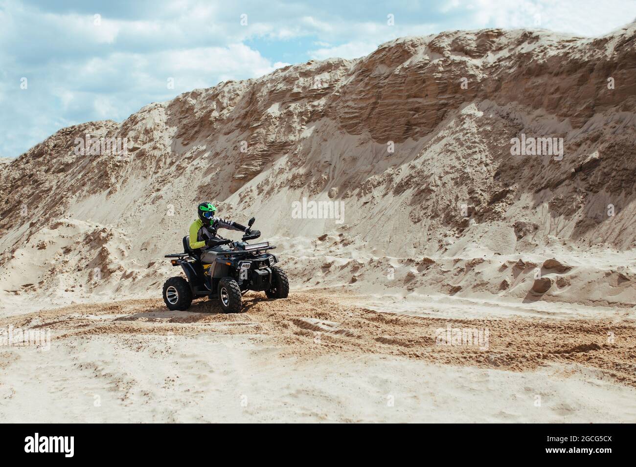 ATV race on the sand. Concept of extreme and sport Stock Photo - Alamy