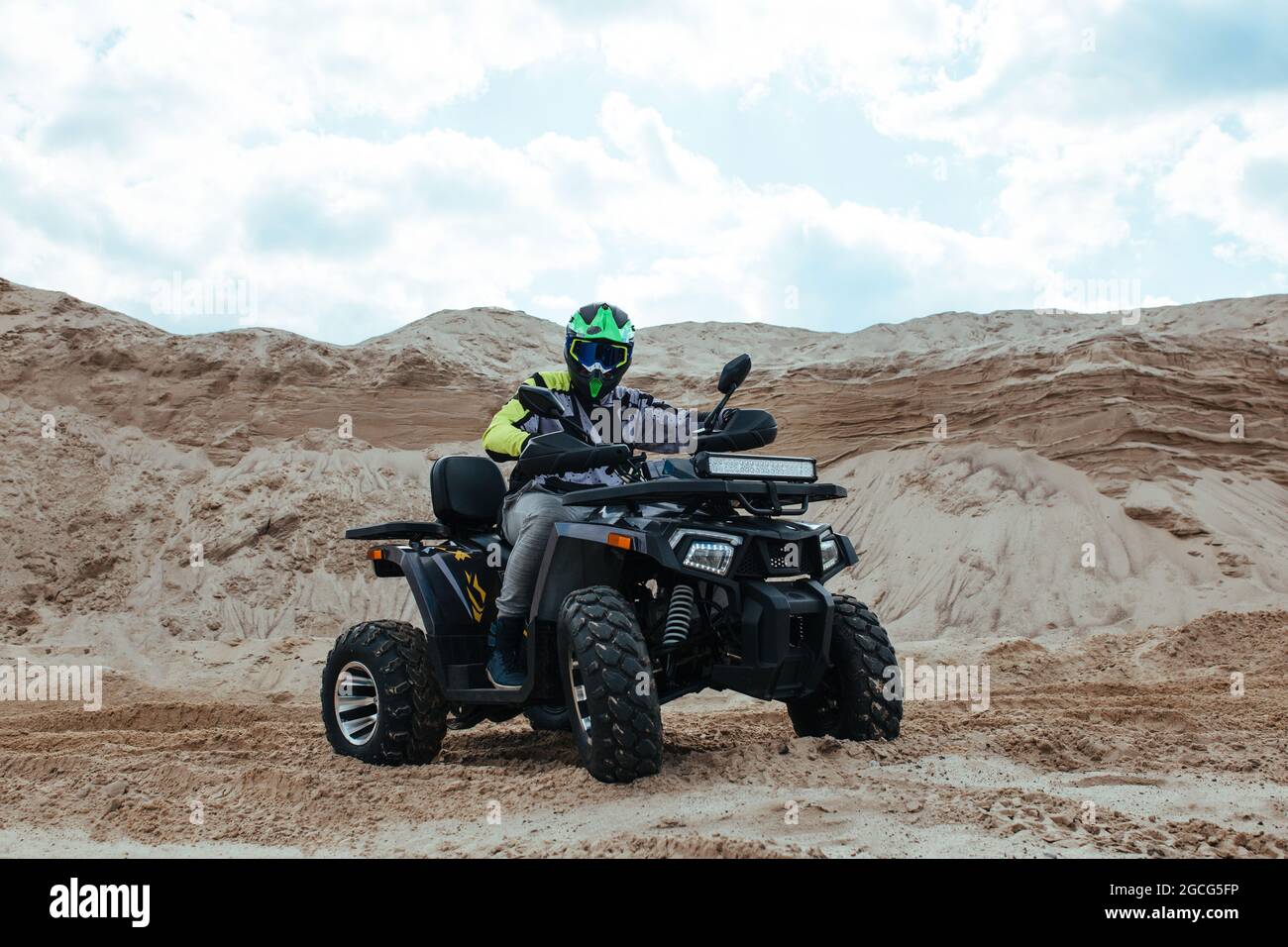 ATV race on the sand. Concept of extreme and sport Stock Photo - Alamy