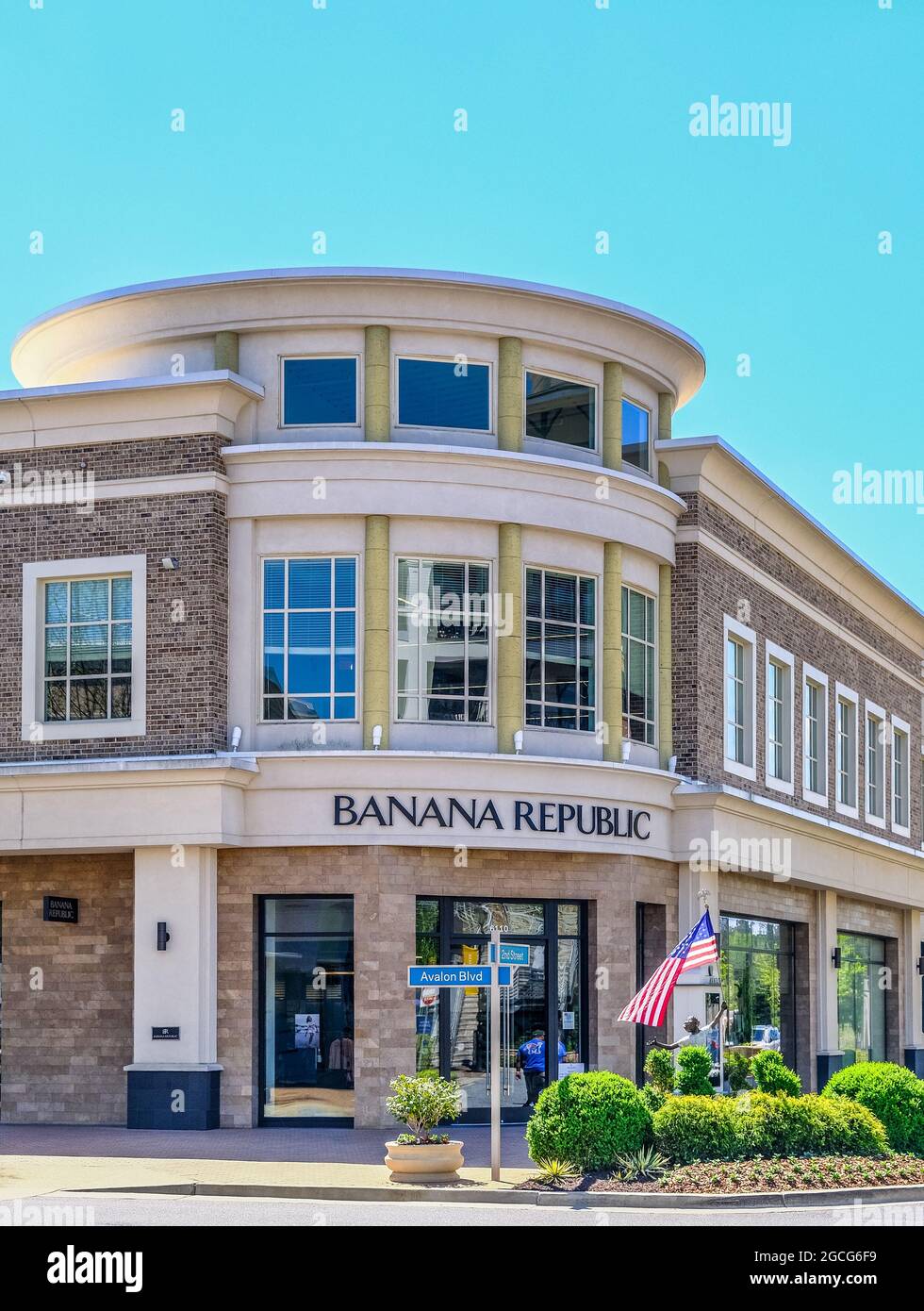 ALPHARETTA, GEORGIA - April 18, 2021: Avalon is a mixed-use development ...