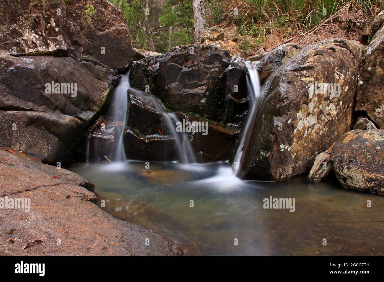 small cascade waterfall in tasmania Stock Photo - Alamy