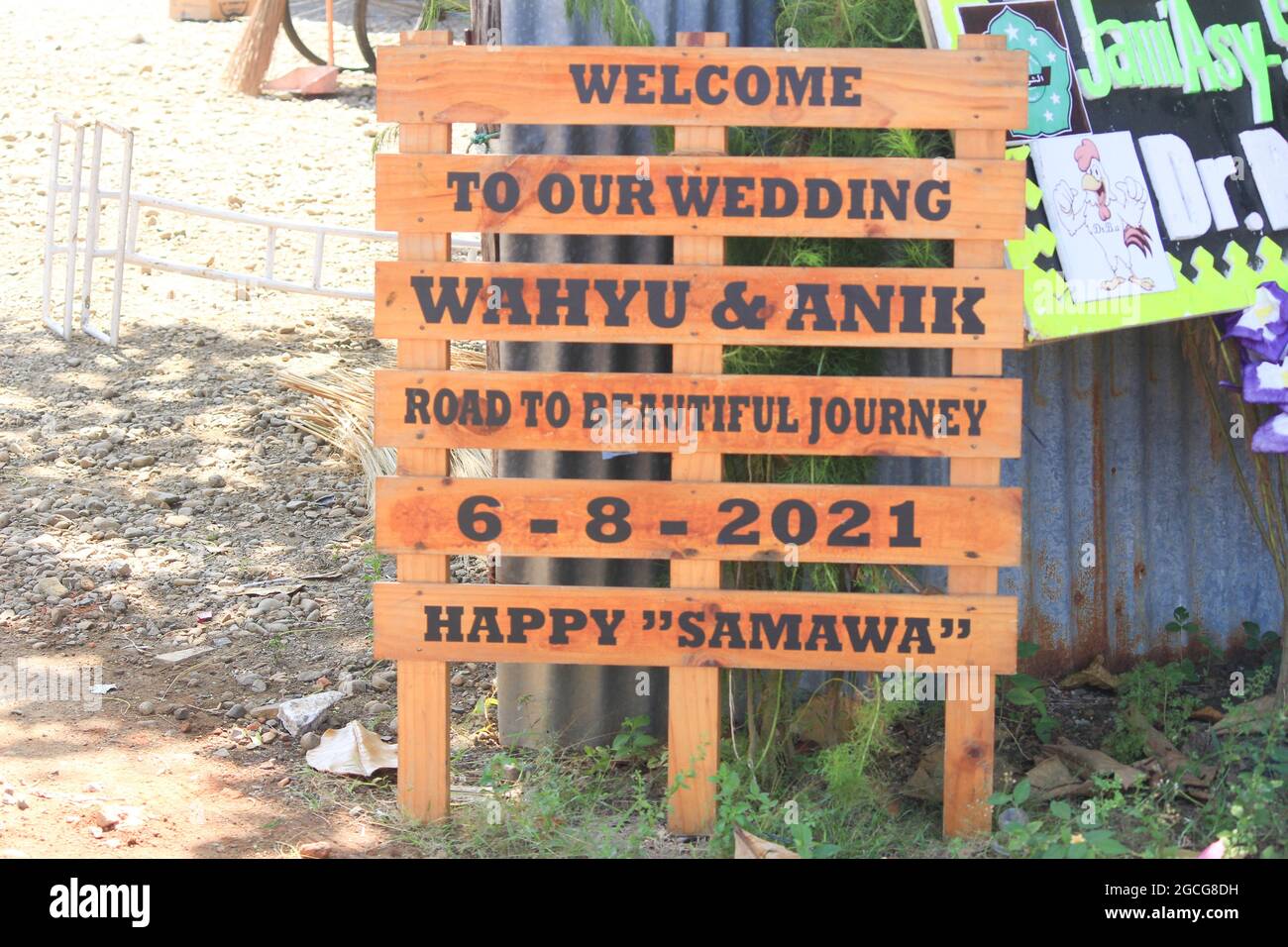 wooden board for wedding writing with a rustic theme, and a romantic ...