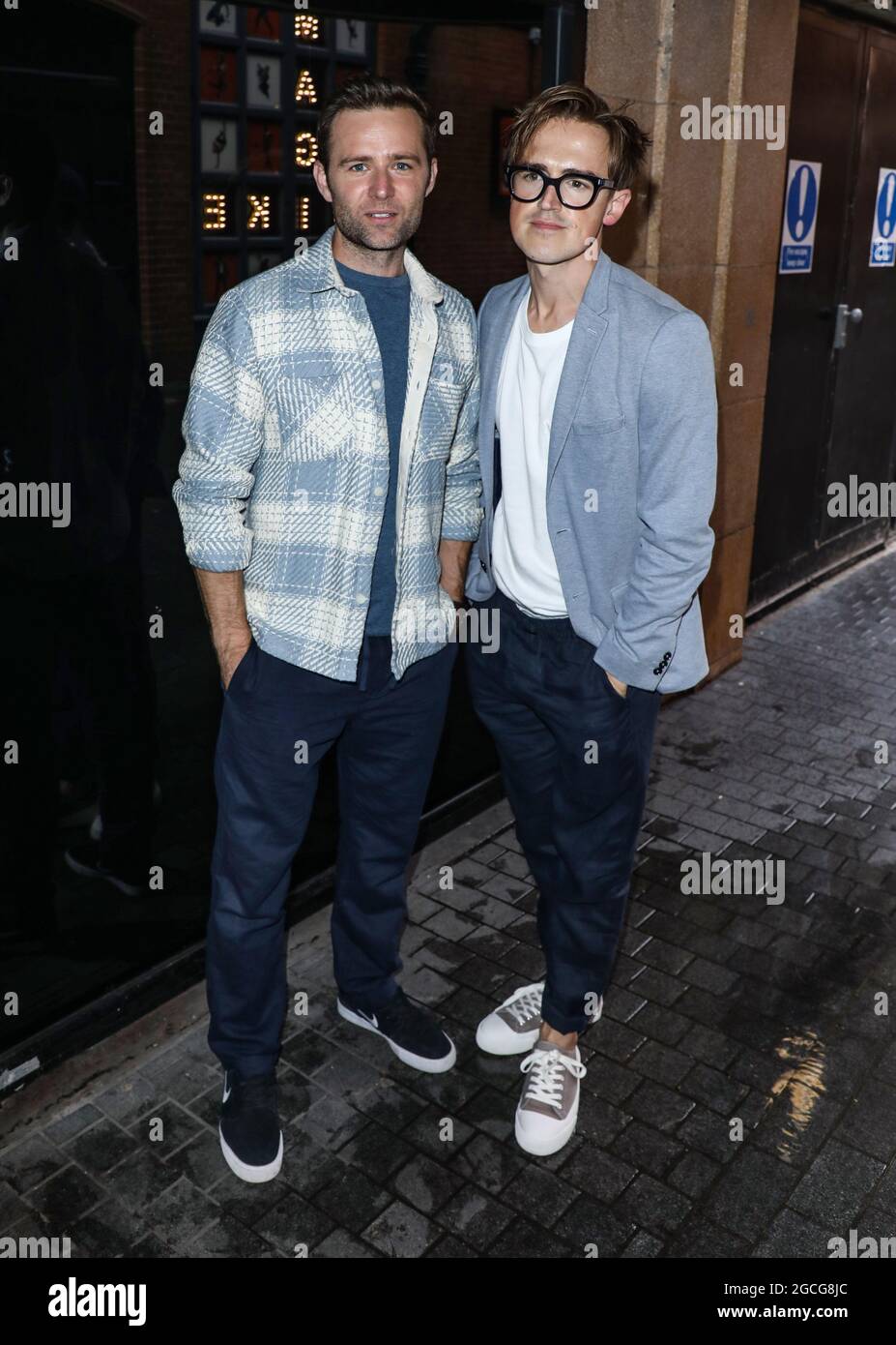 London, UK. 08th Aug, 2021. Harry Judd and Tom Fletcher seen attending ...
