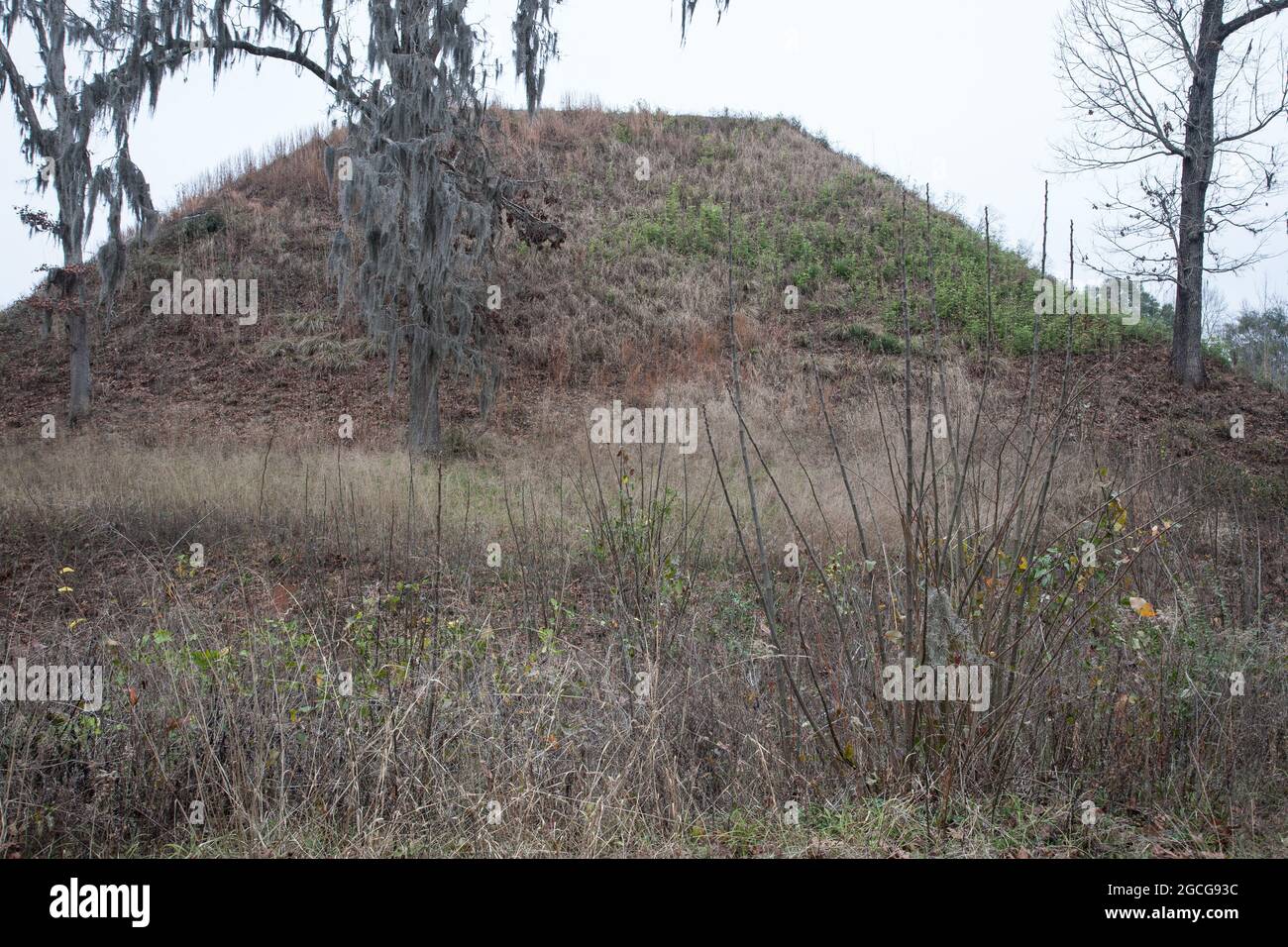 Indian mound at Kolomoki Mounds State Park, Georgia (U.S. state Stock ...