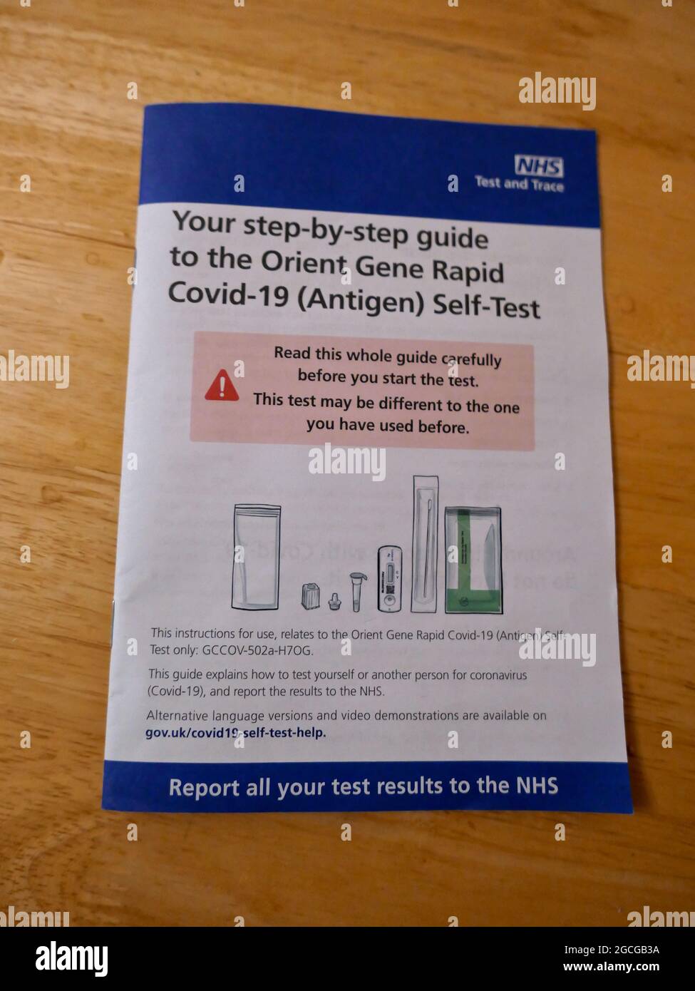 Finally the New Orient Gene Rapid Test available from the NHS gov.uk ...