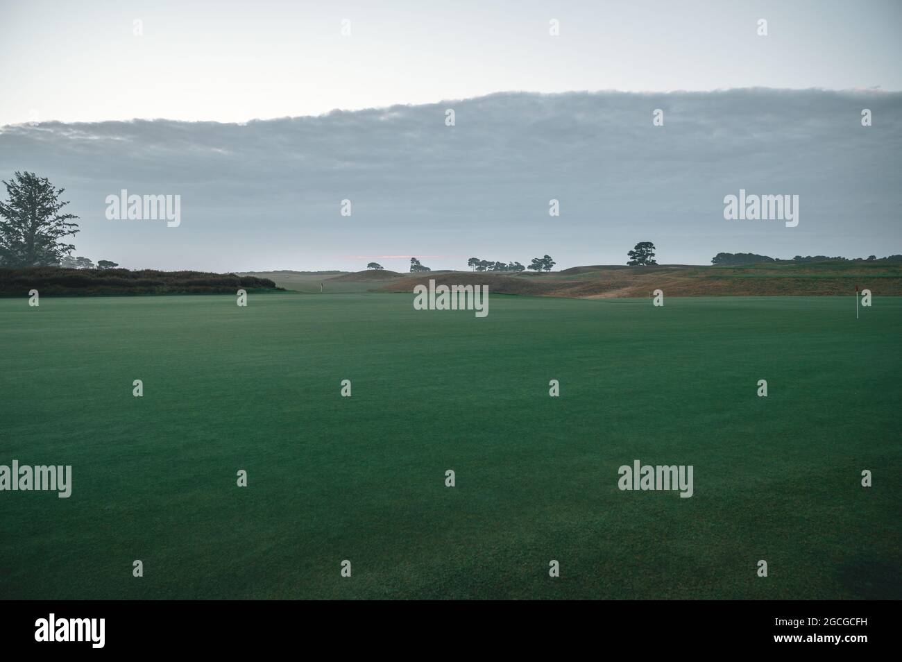 Misty day at Bandon Dunes Golf Course Stock Photo - Alamy