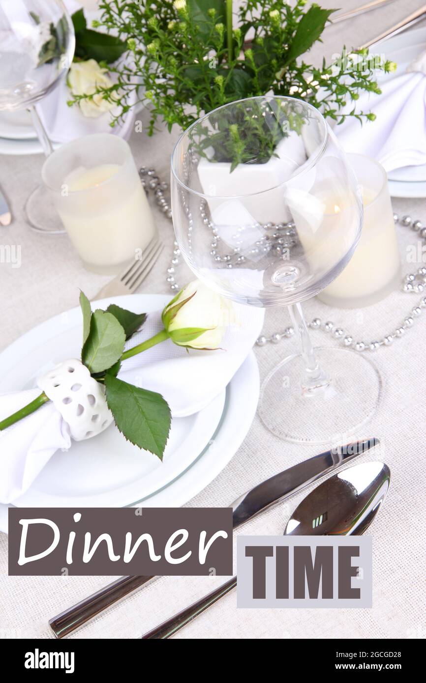 Table arrangement in restaurant Stock Photo - Alamy