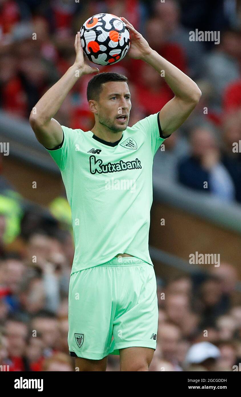 Liverpool, UK. 8th Aug, 2021. Oscar De Marcos of Athletic Bilbao during ...