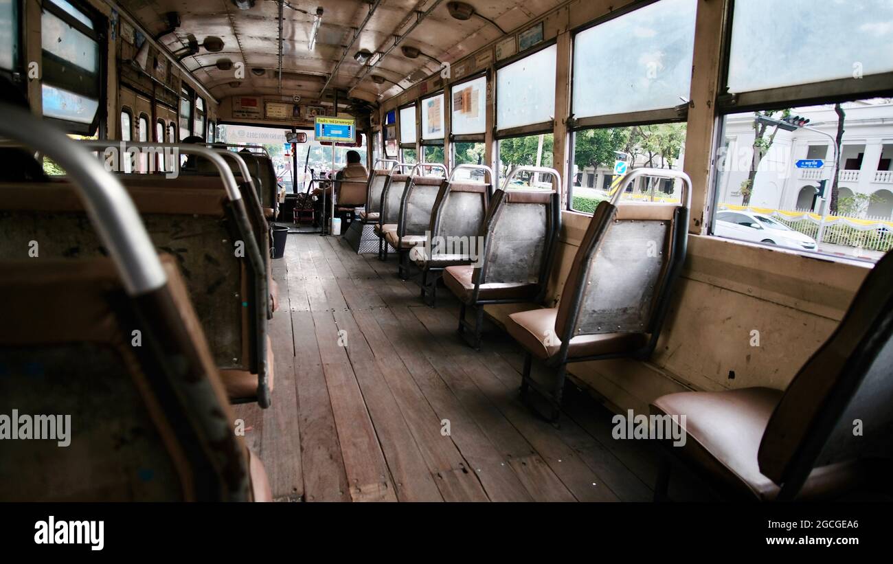 Bus Number 47 thru Klong Toey Bangkok Thailand Stock Photo - Alamy