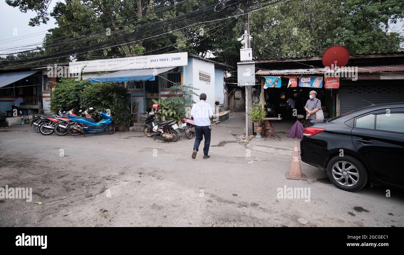 Bus Number 47 thru Klong Toey Bangkok Thailand Stock Photo - Alamy