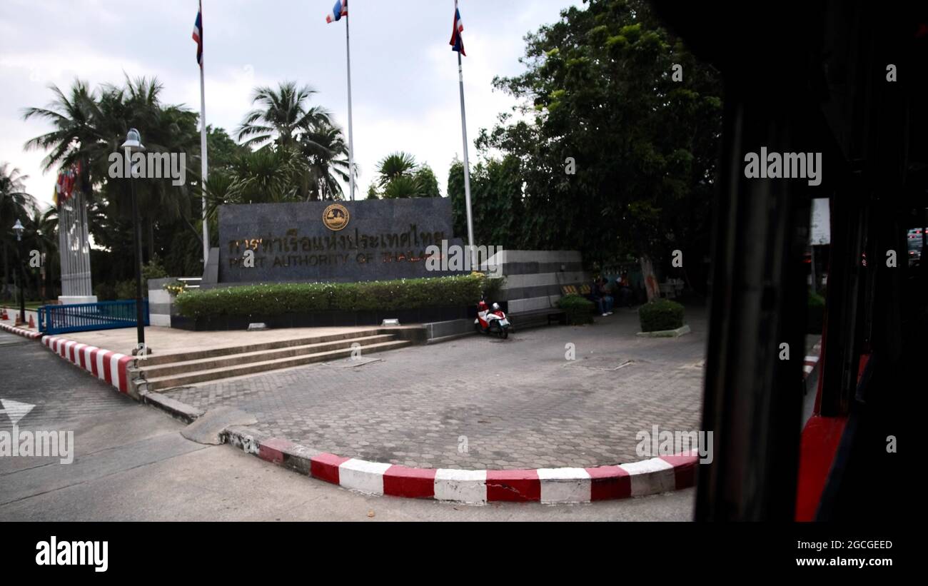 Bus Number 47 thru Klong Toey Bangkok Thailand Stock Photo - Alamy