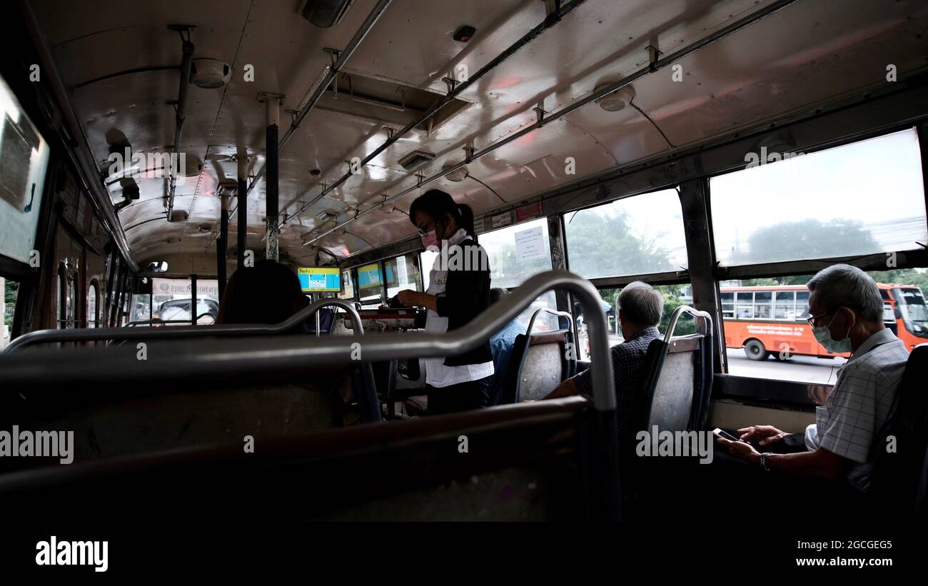 Bus Number 47 thru Klong Toey Bangkok Thailand Stock Photo - Alamy