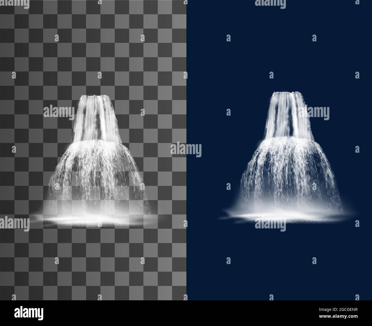 Fast current of waterfall Stock Vector Images - Alamy