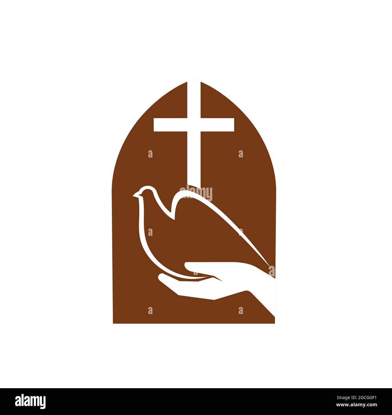 Christianity religion symbol, vector Christian church cross or Jesus ...