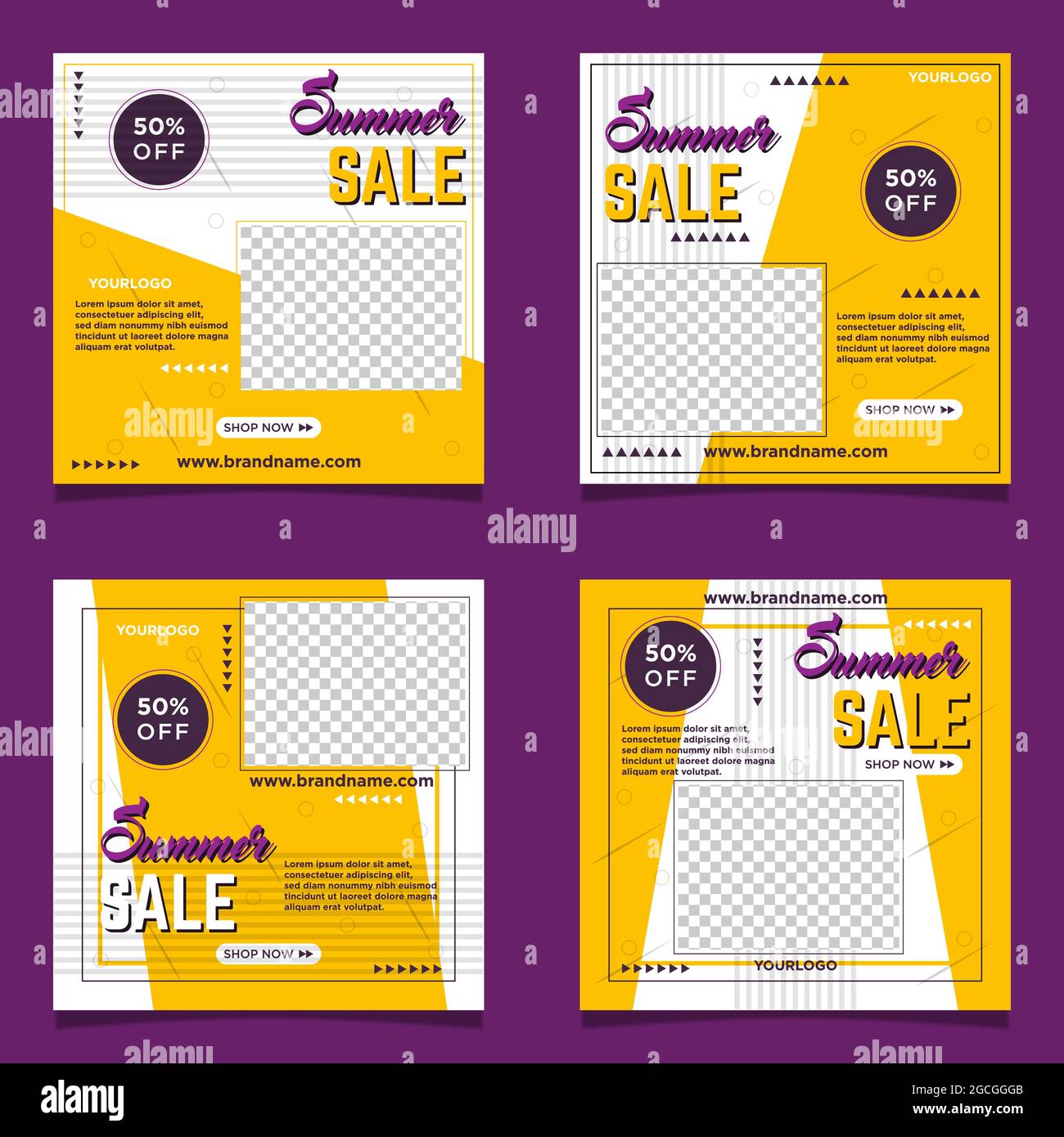 Social media post collection vector vectors hi-res stock photography ...