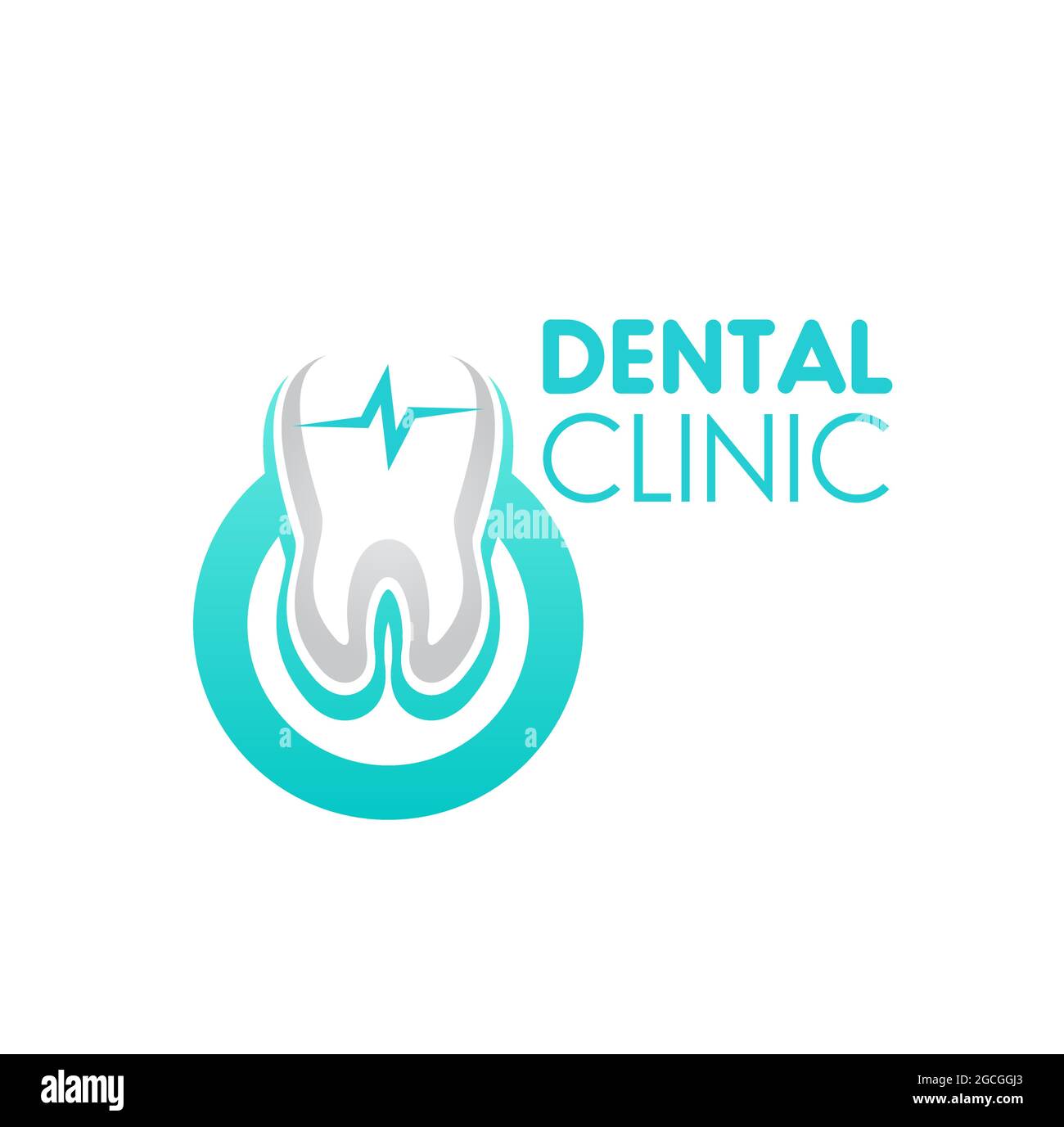 Dental clinic icon, vector sign with healthy tooth for dentistry ...