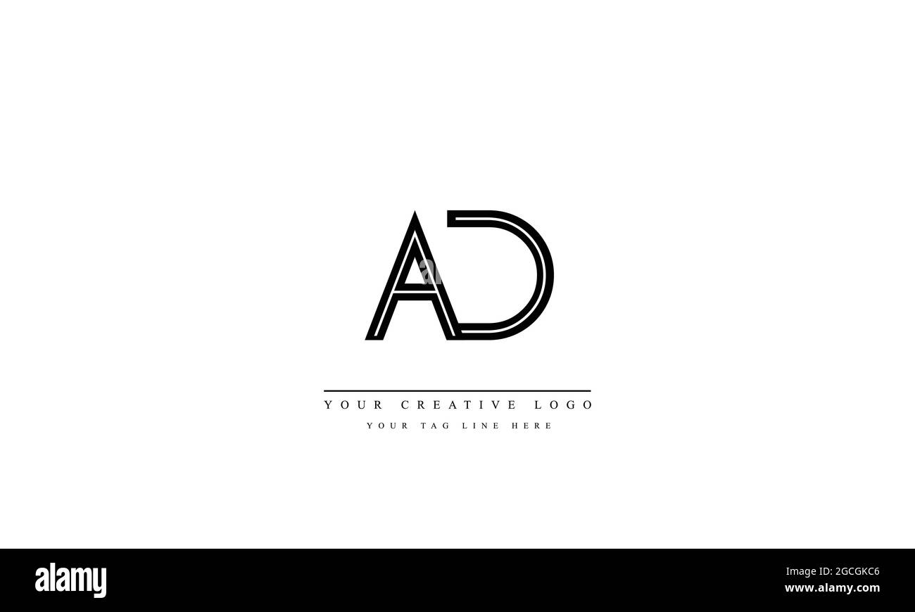 AD DA A D abstract vector logo monogram template Stock Vector Image ...