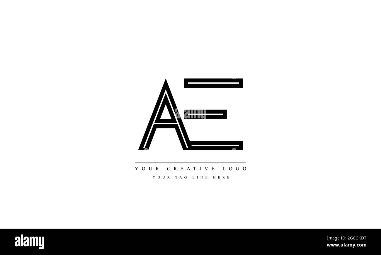 AE EA A E abstract vector logo monogram template Stock Vector Image ...