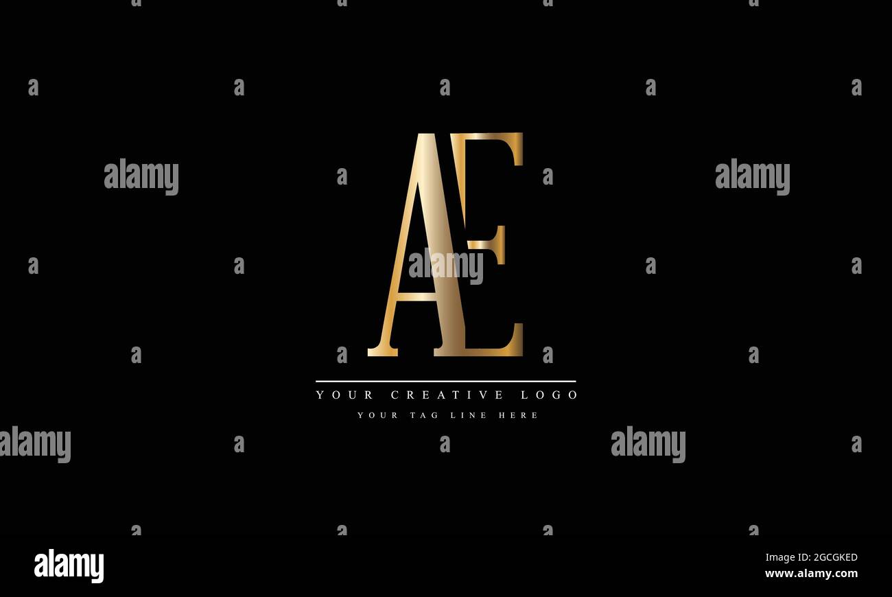 AE EA A E abstract vector logo monogram template Stock Vector Image ...