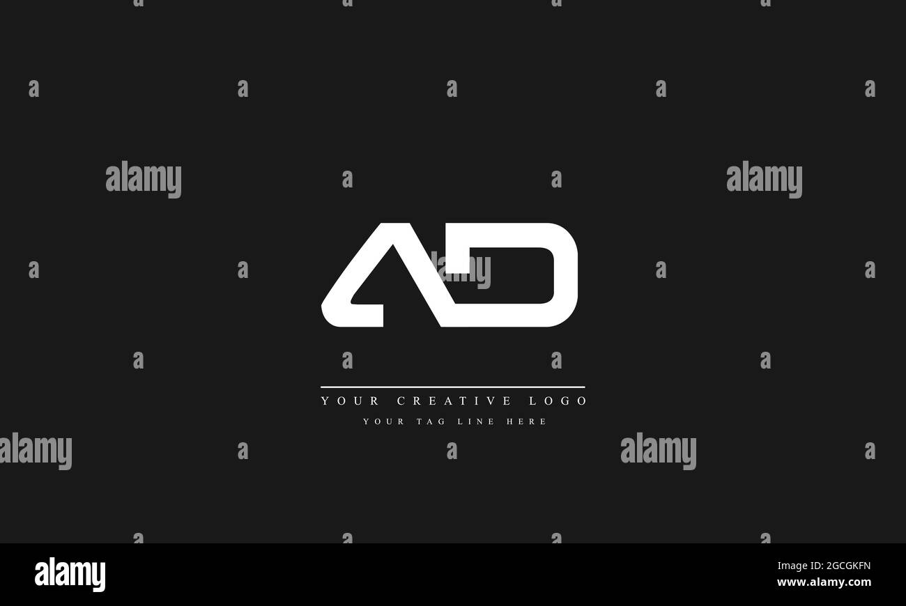 AD DA A D abstract vector logo monogram template Stock Vector Image ...