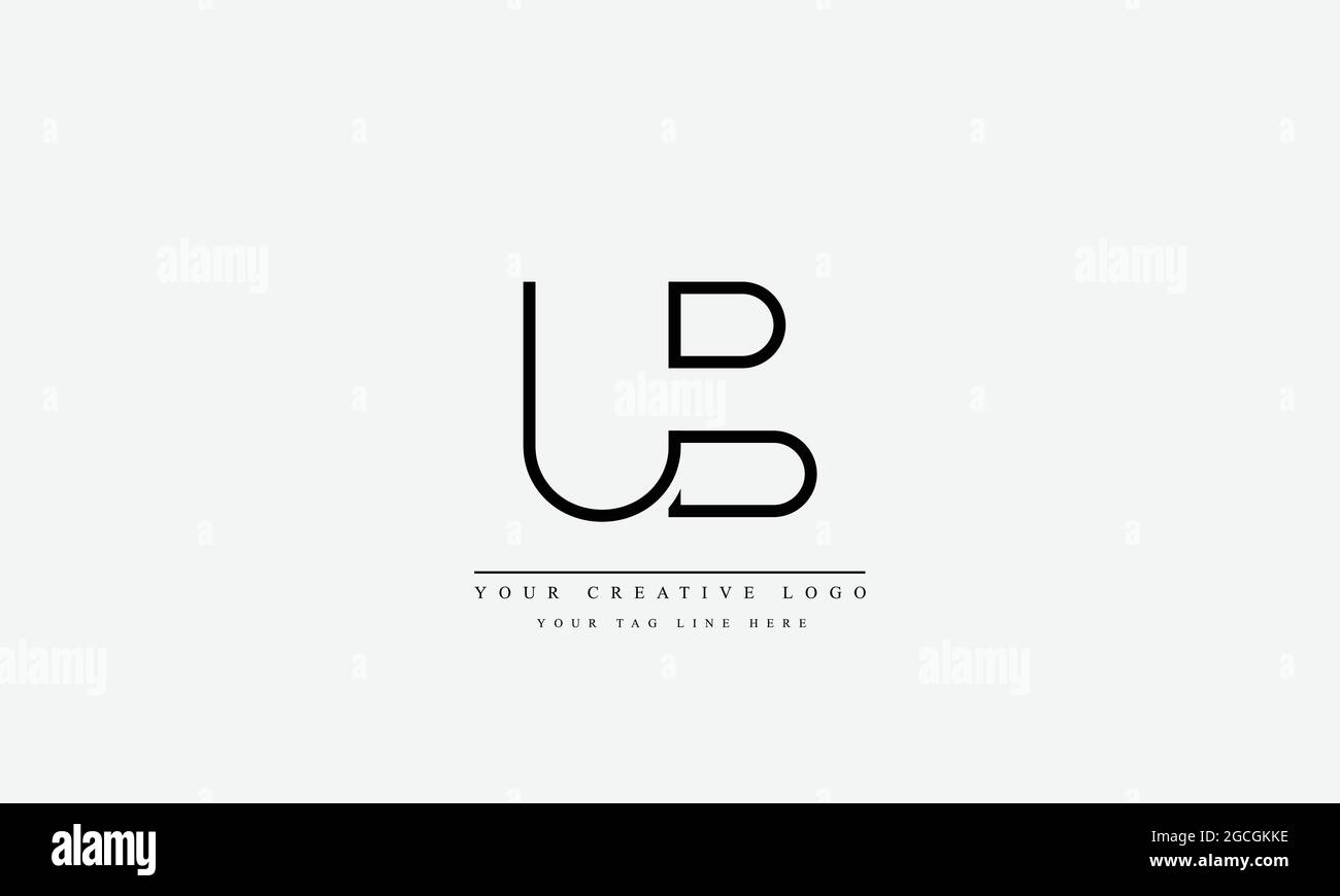 UB BU U B abstract vector logo monogram template Stock Vector Image ...